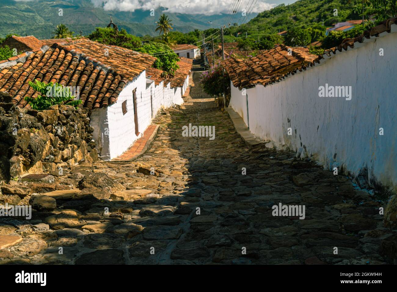 Old historical ancient hiking road way "El Camino Real" in Guane ...