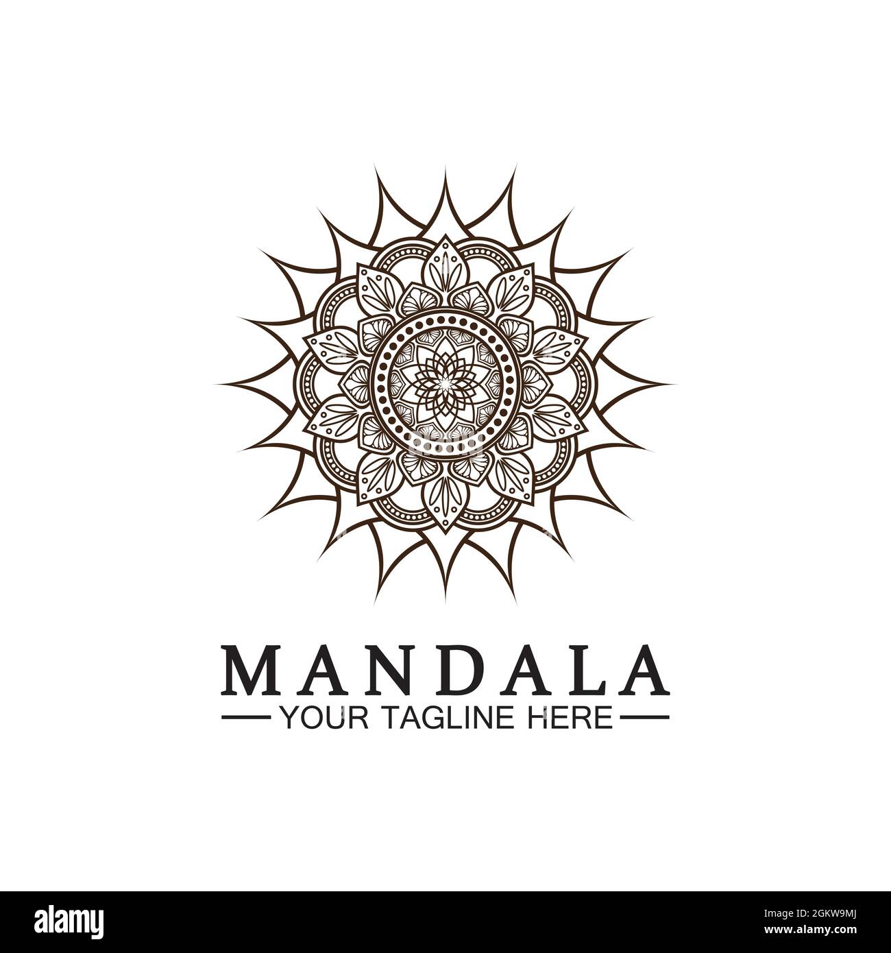 Circle pattern petal Flower Mandala Vector logo template illustration ...