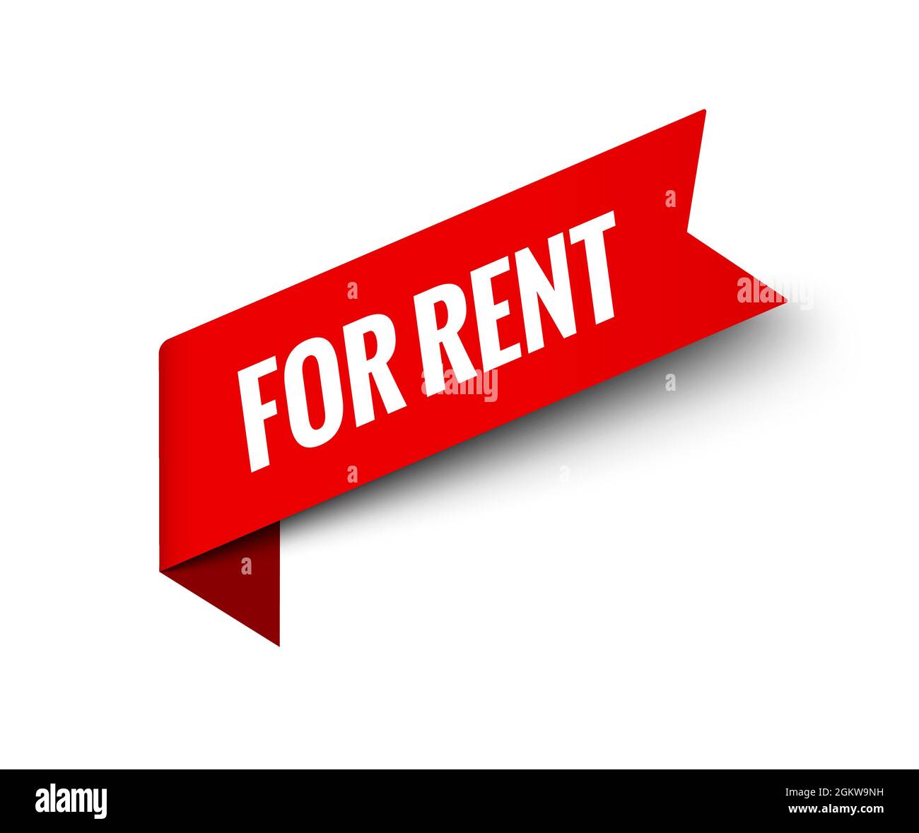Rent red sign tag label. For rent banner symbol Stock Vector Image ...