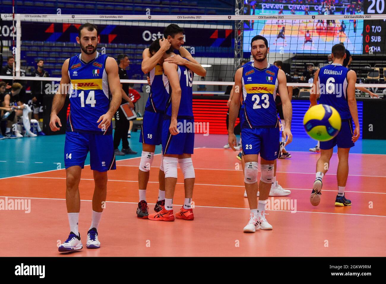 Ostrava, Czech Republic. 15th Sep, 2021. L-R Gianluca Galassi ...