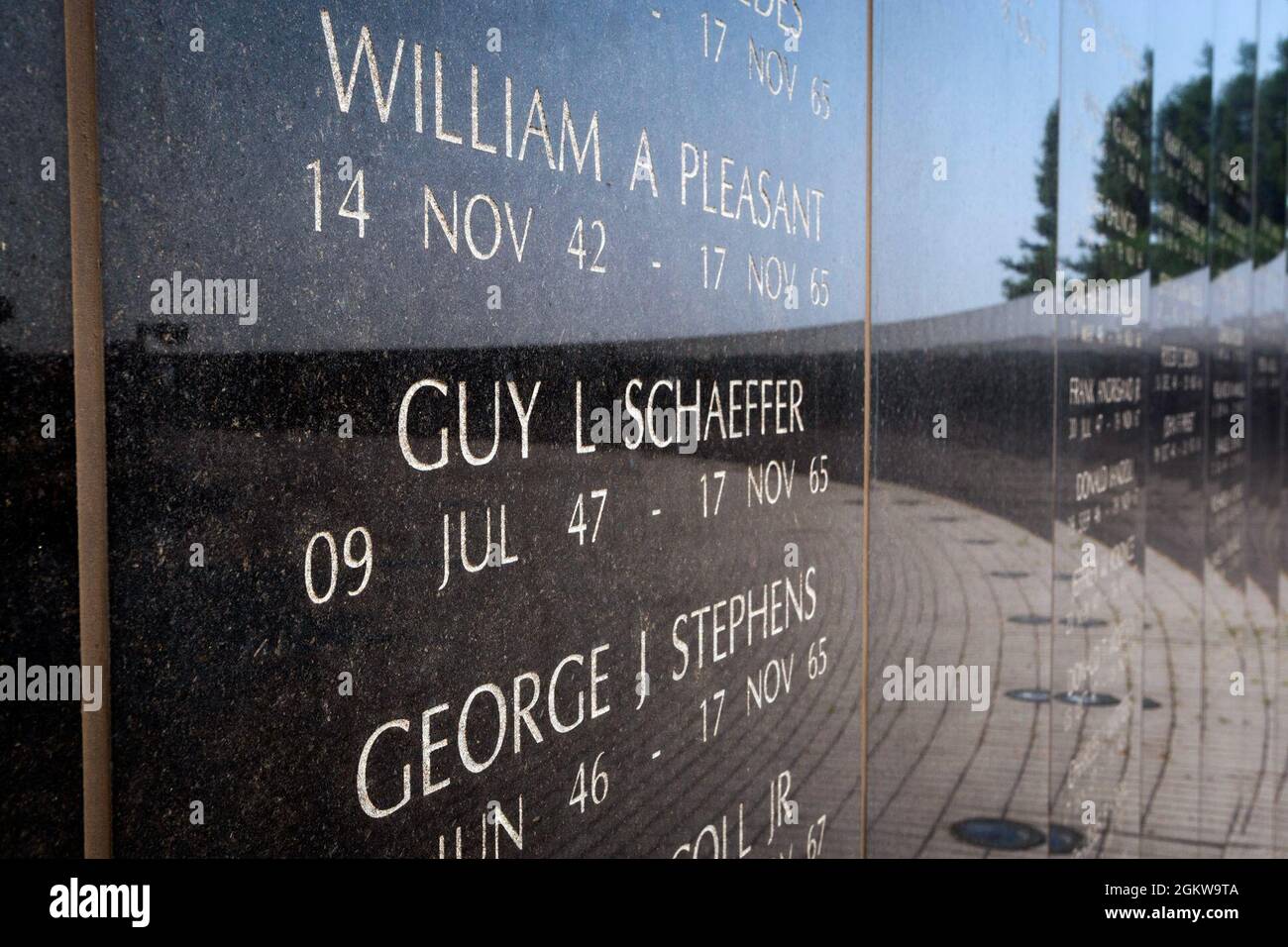 View of a section the New Jersey Vietnam Veterans’ Memorial wall at ...