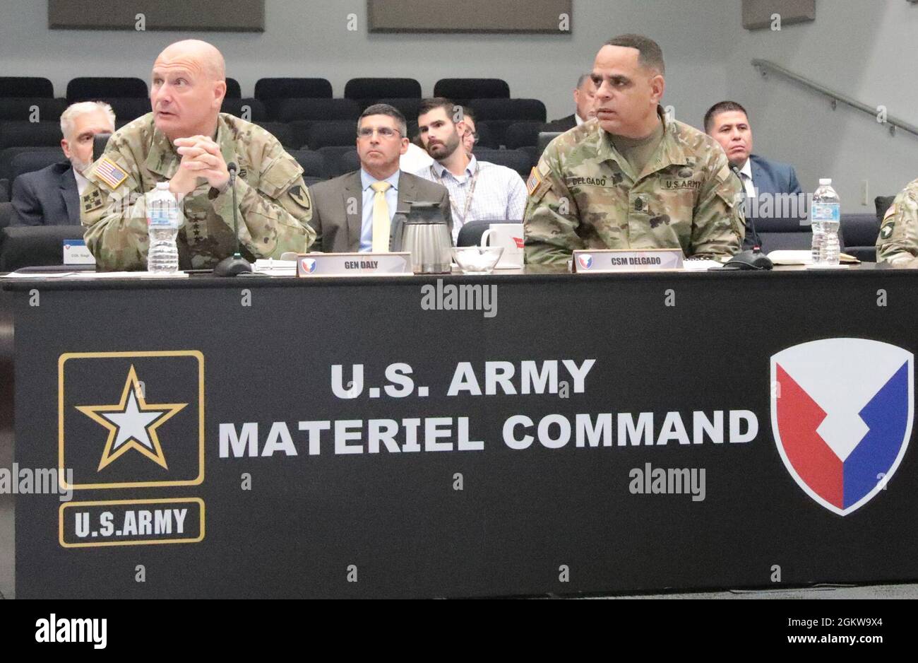 Gen. Ed Daly (left), commanding general of U.S. Army Materiel Command ...
