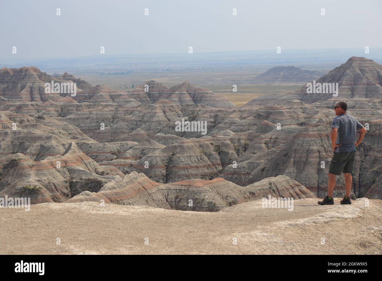 White River Valley Overlook area in Badlands National Park.South Dakota ...