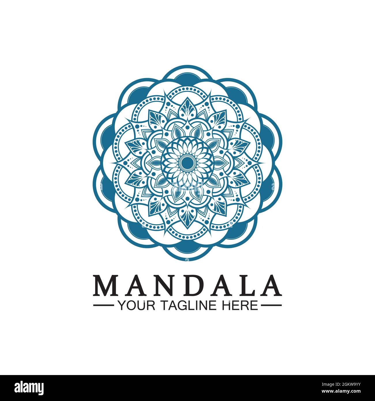 Circle pattern petal Flower Mandala Vector logo template illustration ...