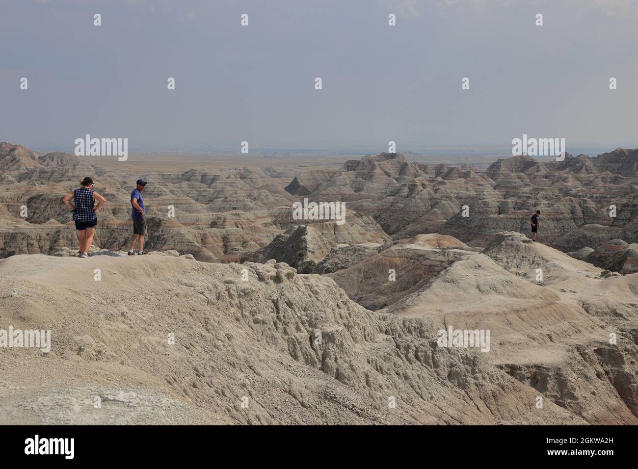 White River Valley Overlook area in Badlands National Park.South Dakota ...
