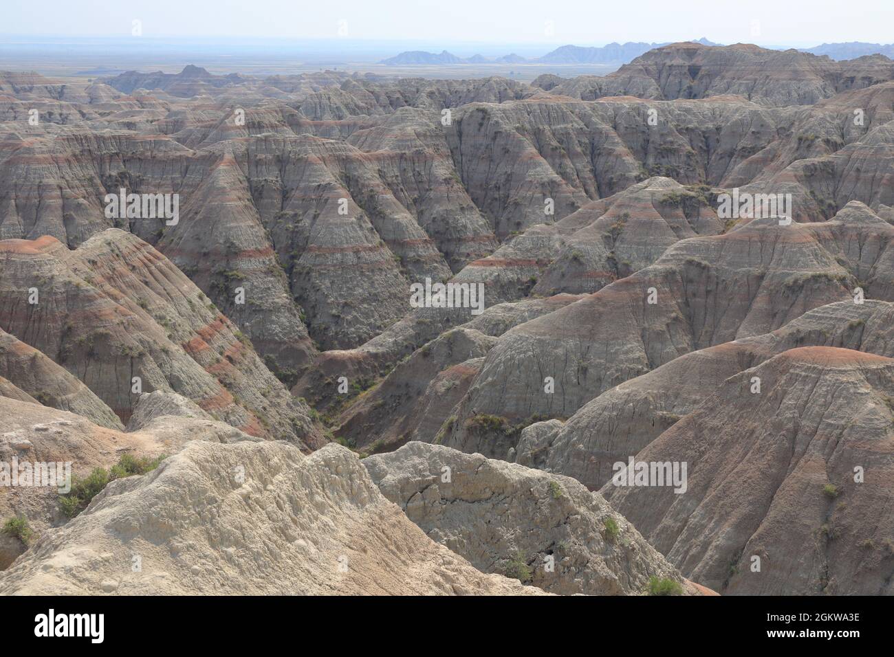 White River Valley Overlook area in Badlands National Park.South Dakota ...
