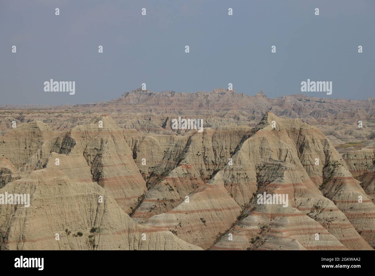 White River Valley Overlook area in Badlands National Park.South Dakota ...