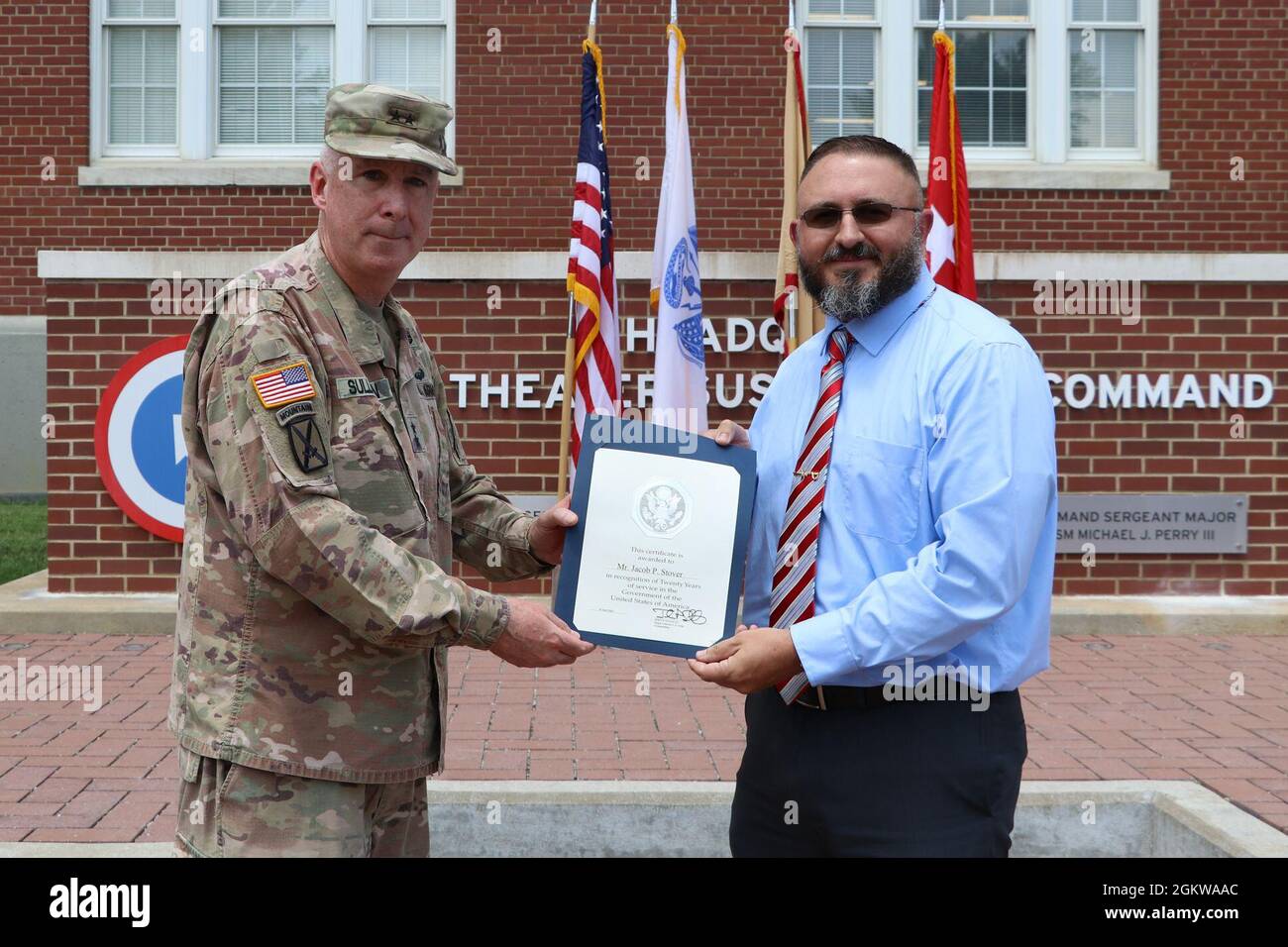 Jacob Stover, deployment specialist, 1st Theater Sustainment Command ...