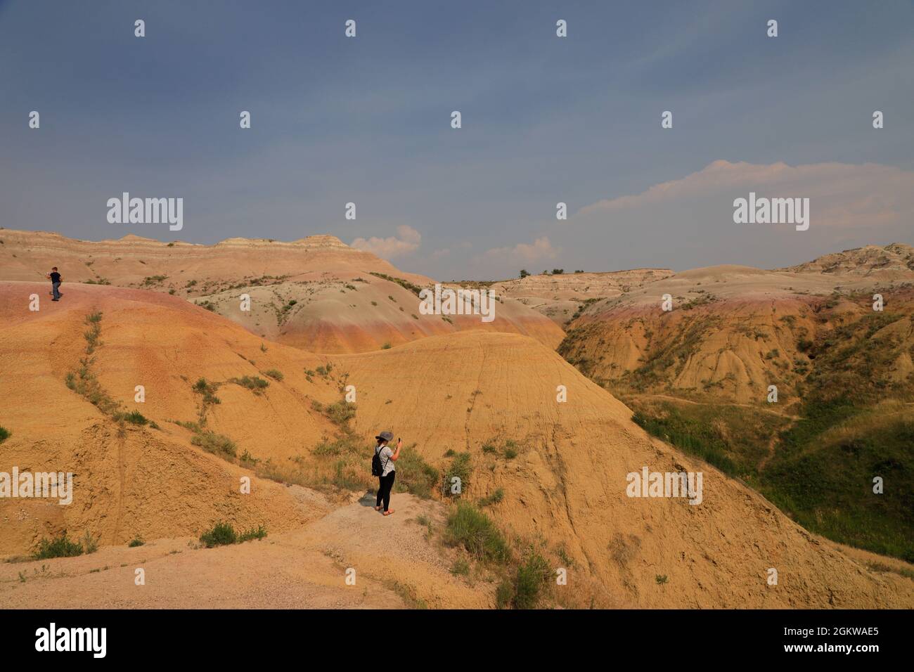 Yellow Mounds Overlook area in Badlands National Park.South Dakota.USA ...