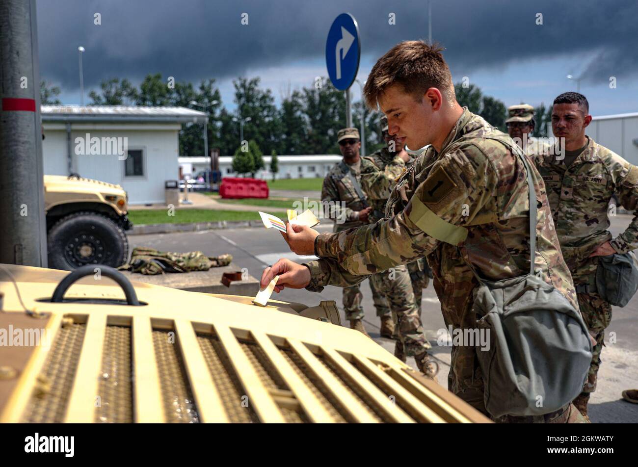 U.S. Army Pfc. Dylan Vickers, 3-1 Assault Helicopter Battalion, 1st ...