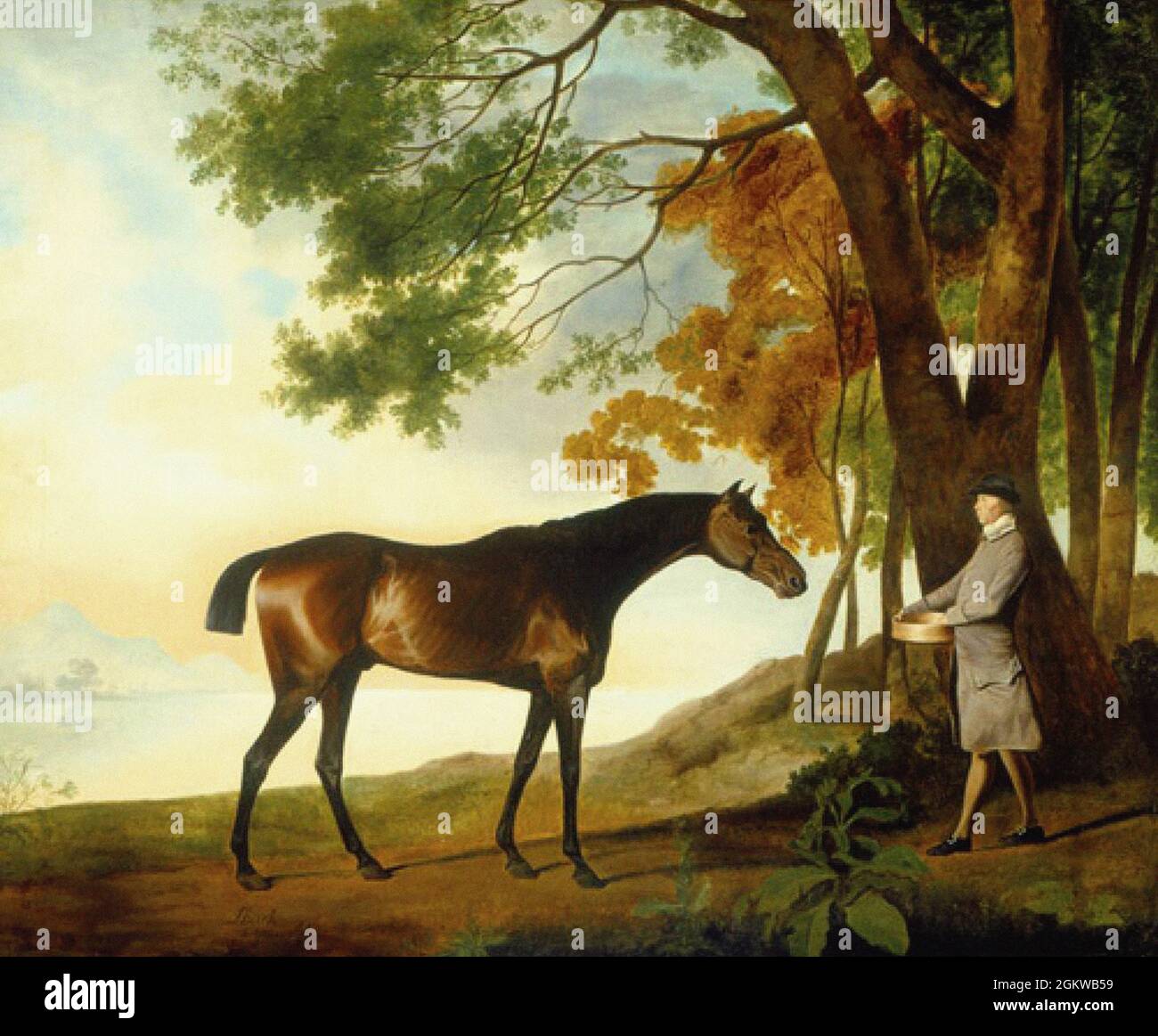 Vintage George Stubbs horse painting art Stock Photo - Alamy
