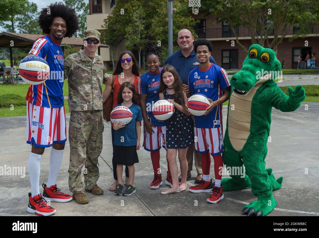 U.S. Air Force Col. Russell Cook, 23d Wing commander, and his family ...