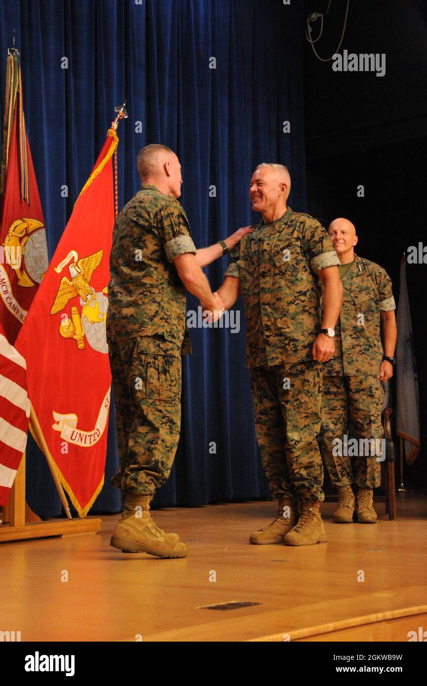 Outgoing Marine Corps Installations Command (MCICOM) Commander, Major ...