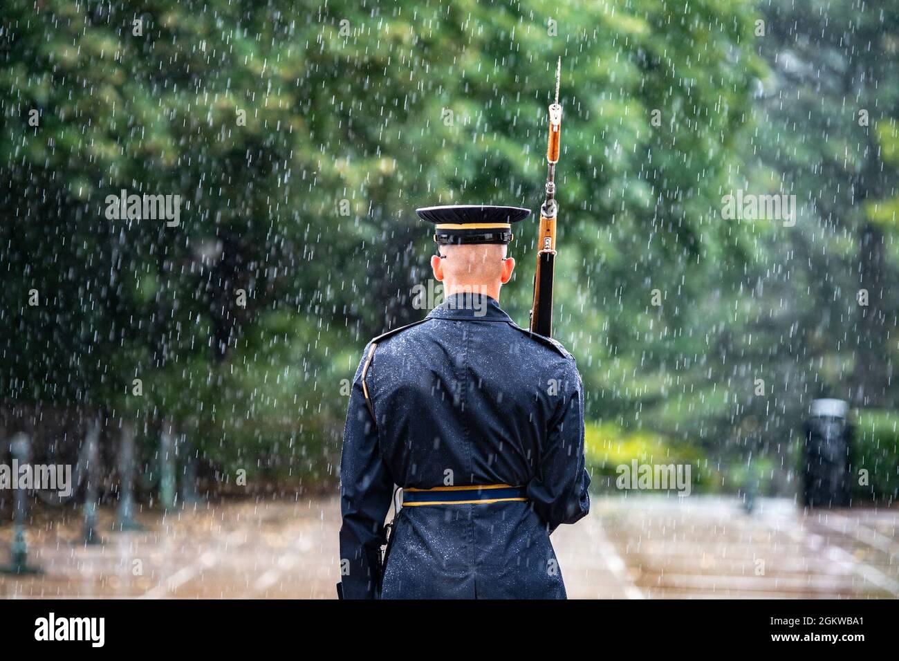 Tomb Of The Unknown Soldier Guard Bad Weather