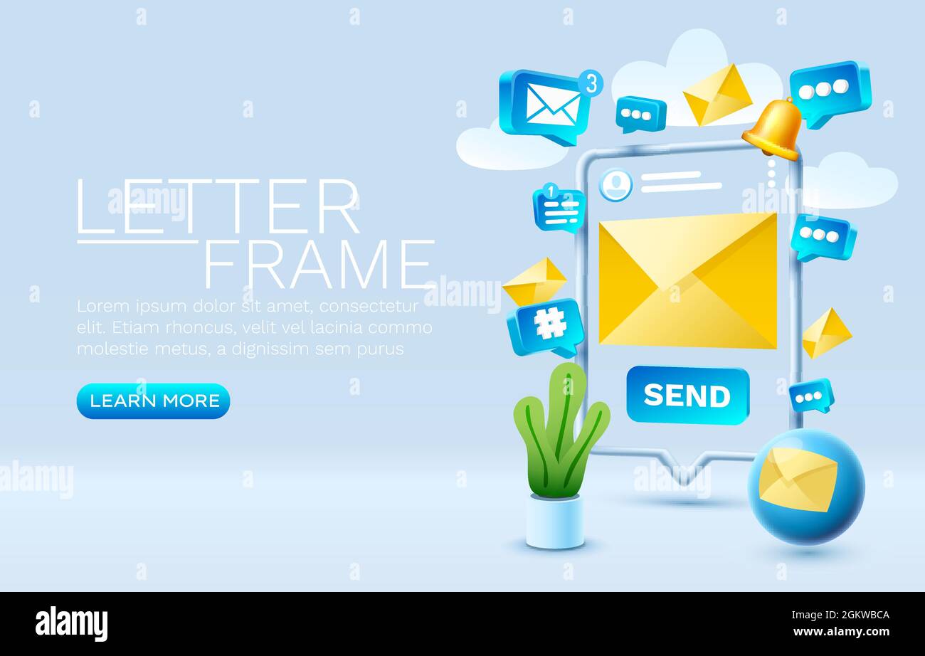 Send an email, message smartphone mobile screen, technology mobile ...