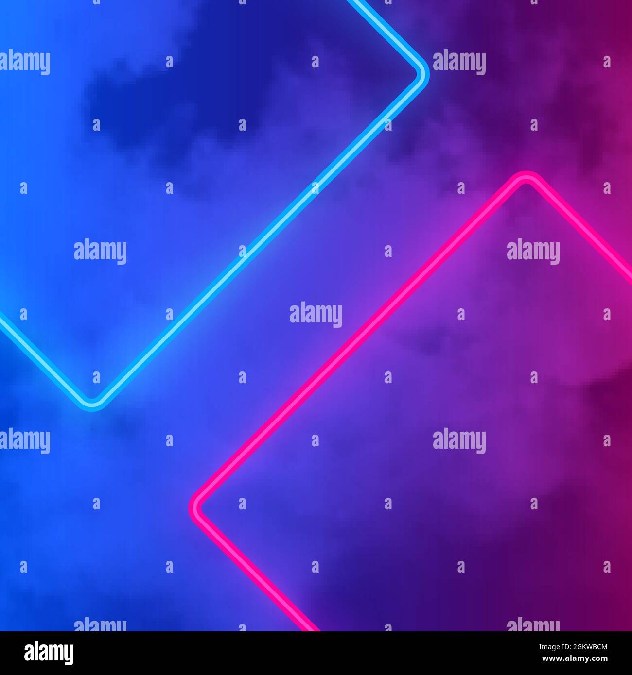 Neon light rectangle smoke effect vector background. Neon illustration ...