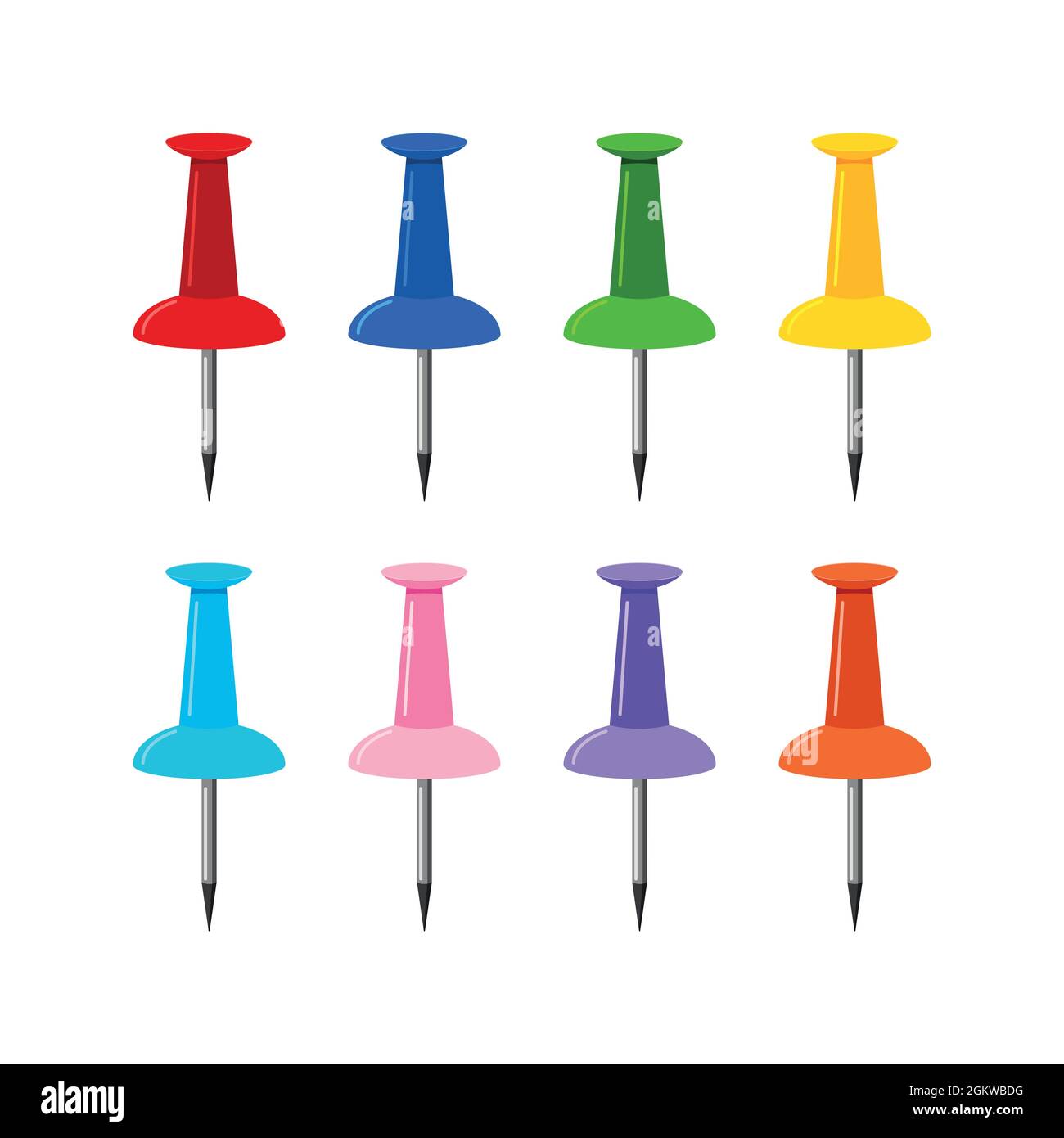 Pin push board vector set isolated on white background Stock Vector ...