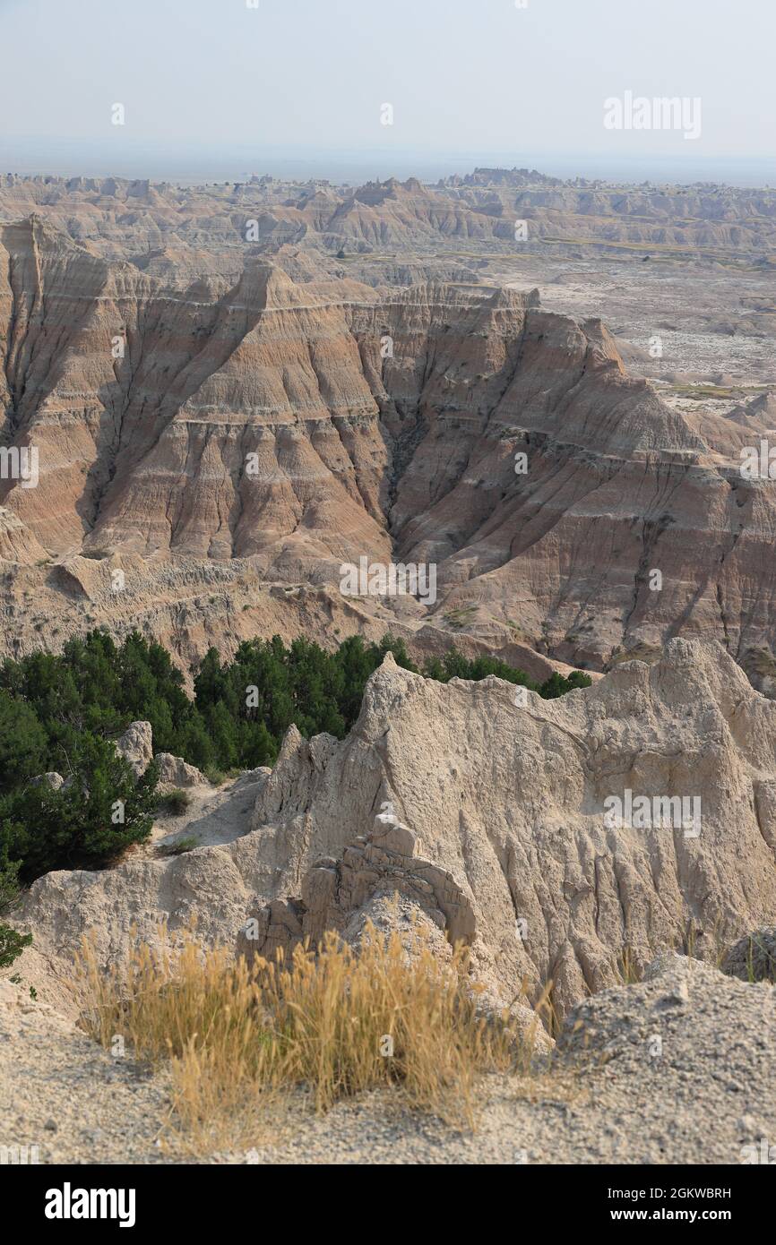 The view from Pinnacles Overlook in Badlands National Park.South Dakota ...
