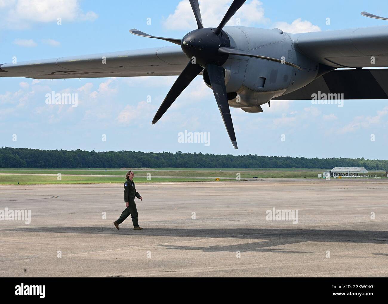 Col. Angela Ochoa, 19th Airlift Wing commander, performs a pre-flight ...