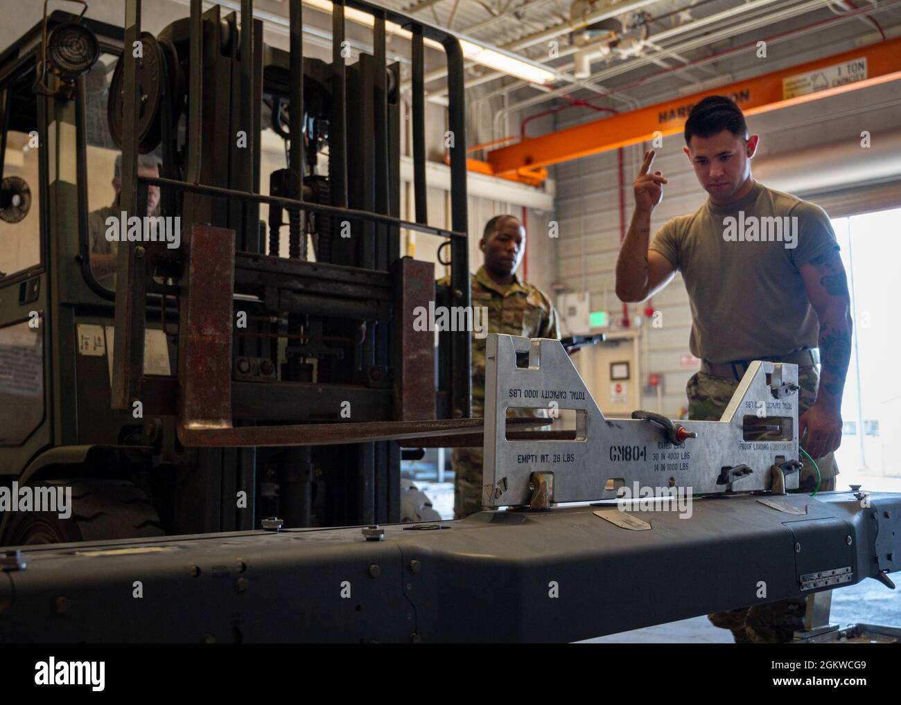 U.S. Air Force Airman Steven Cesena, 388th Munitions Squadron munitions ...