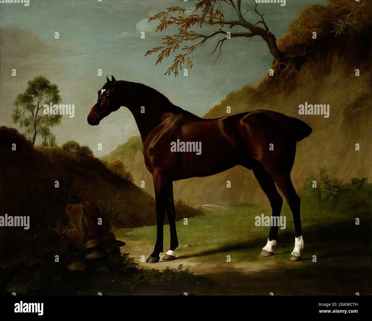 Vintage George Stubbs horse painting art Stock Photo - Alamy