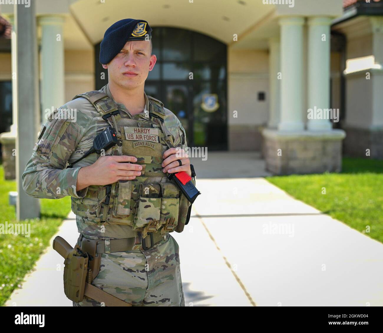 A1C Jonathan Hardy, 45th Security Forces Squadron patrolman, poses for ...