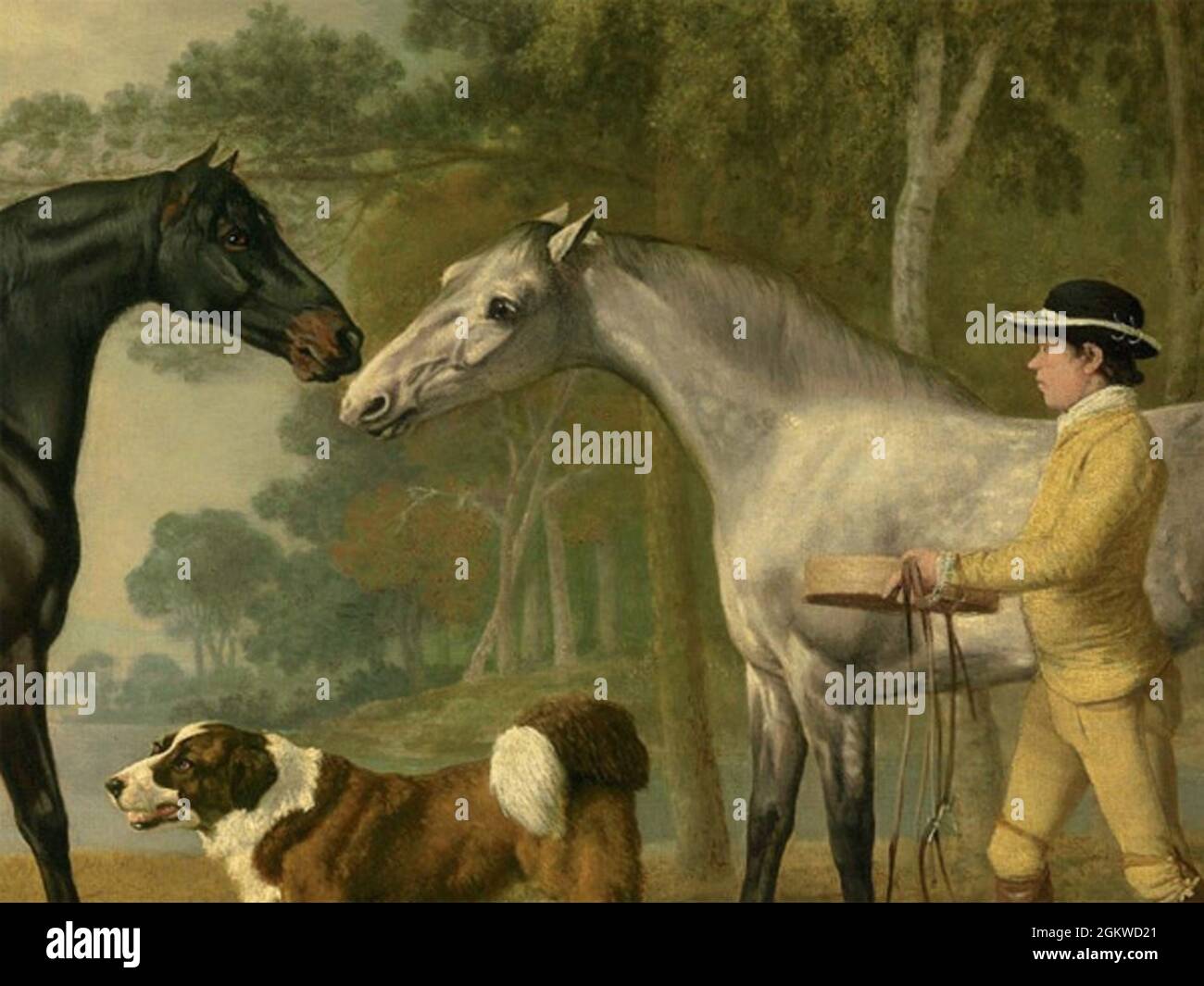 Vintage George Stubbs horse painting art Stock Photo - Alamy