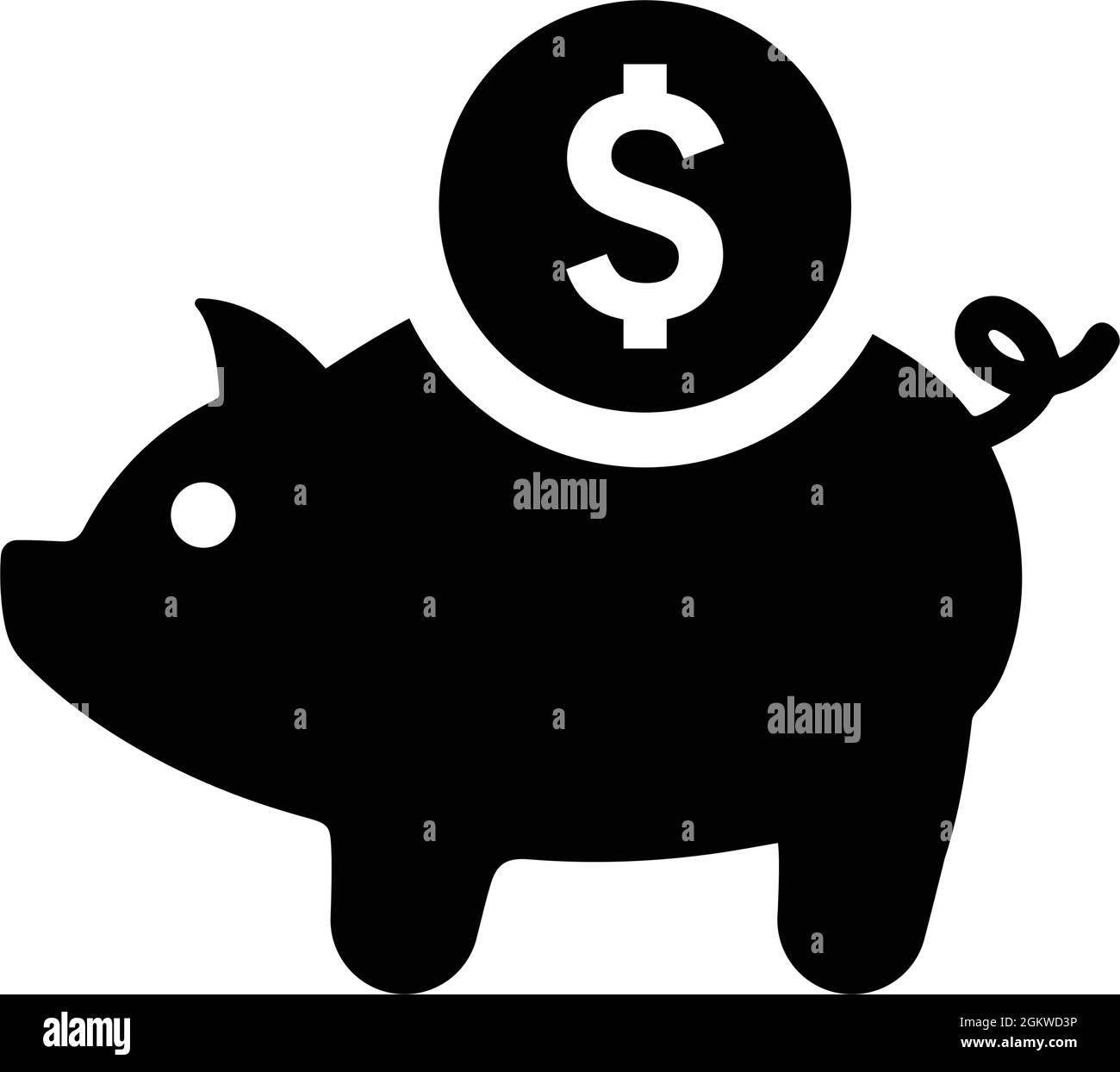 Coins, Dollar, Savings Icon is isolated on white background. Use for ...