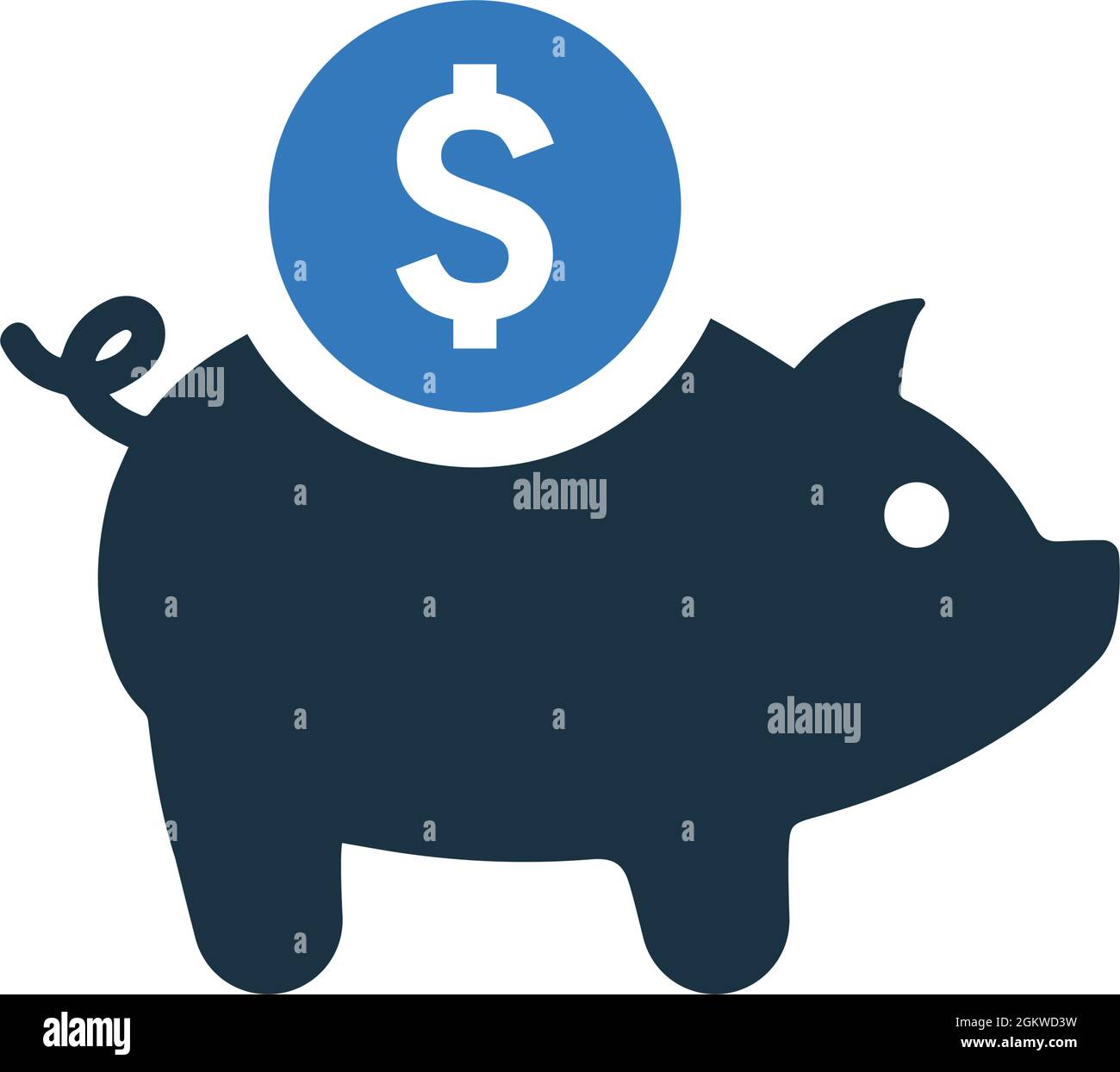 Coins, Dollar, Savings Icon is isolated on white background. Use for ...