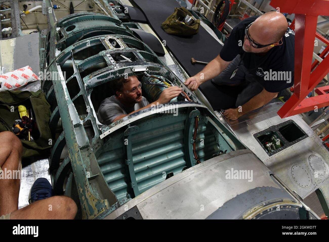 Jason Nasworthy, left, and Jamie Shipes, 561st Aircraft Maintenance ...