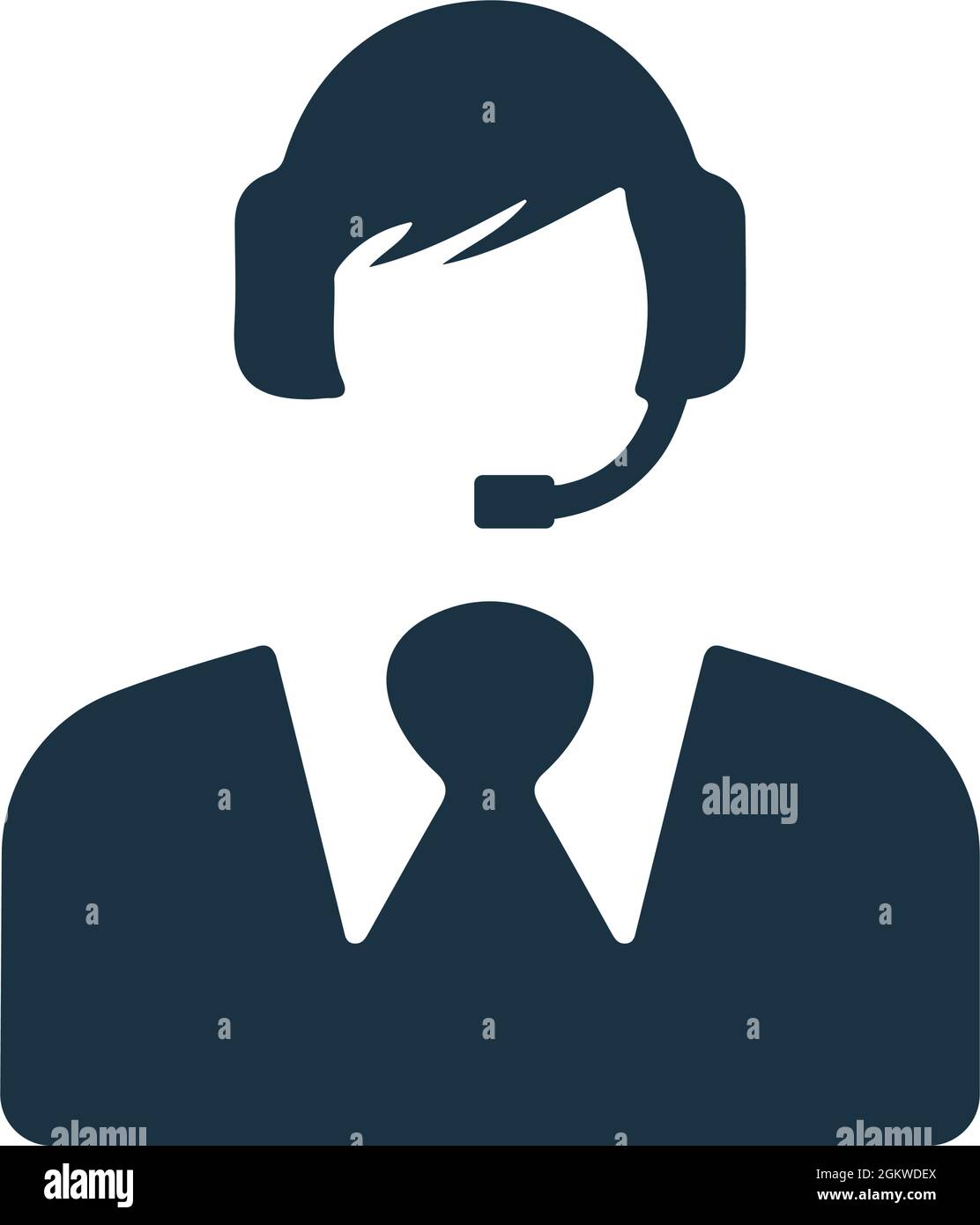 Customer Support Icon is isolated on white background. Use for graphic ...