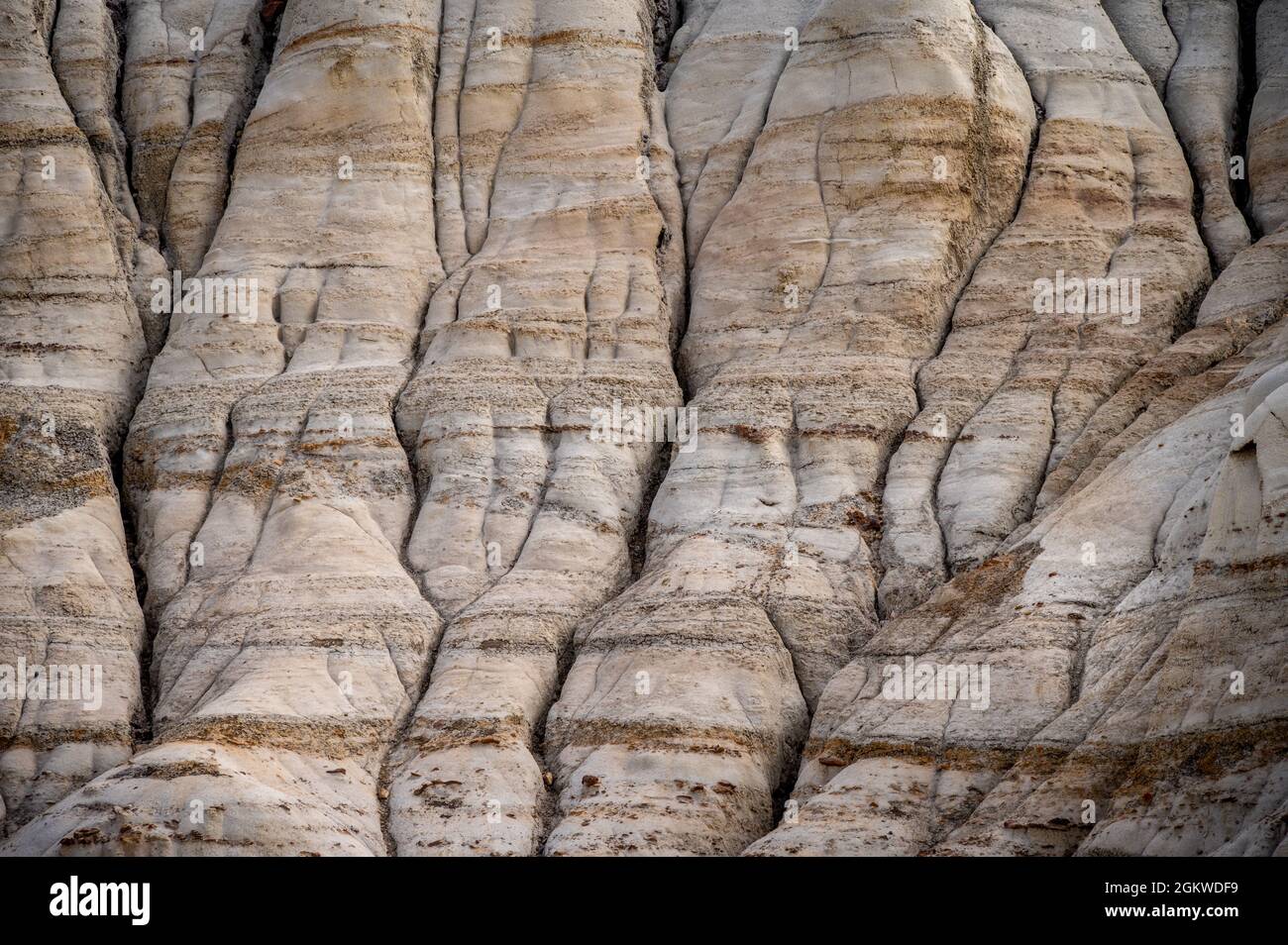 Closeup shot of a mountain has made of the natural geological formation ...
