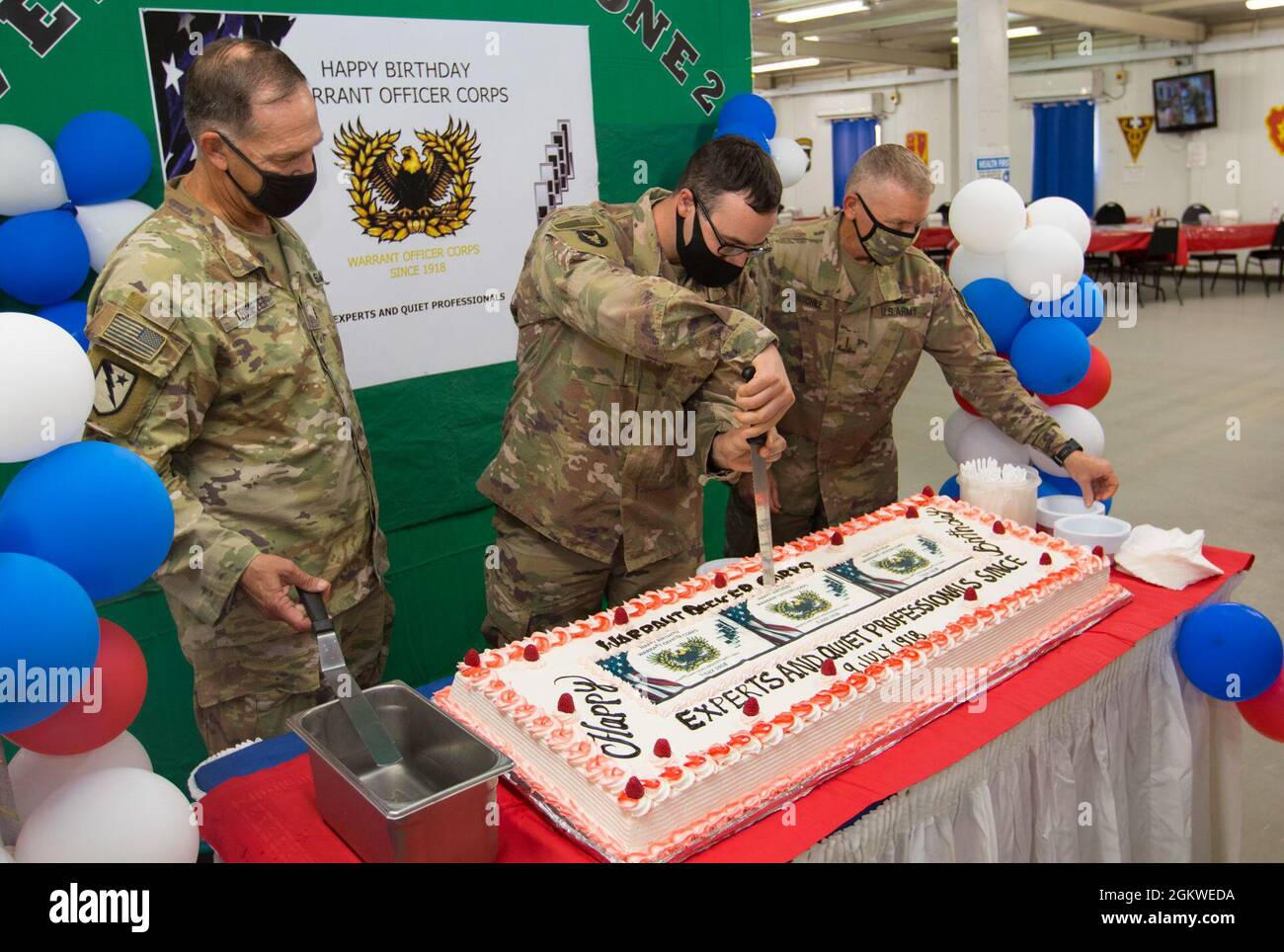Warrant Officers from Task Force Spartan celebrate the 103rd birthday ...