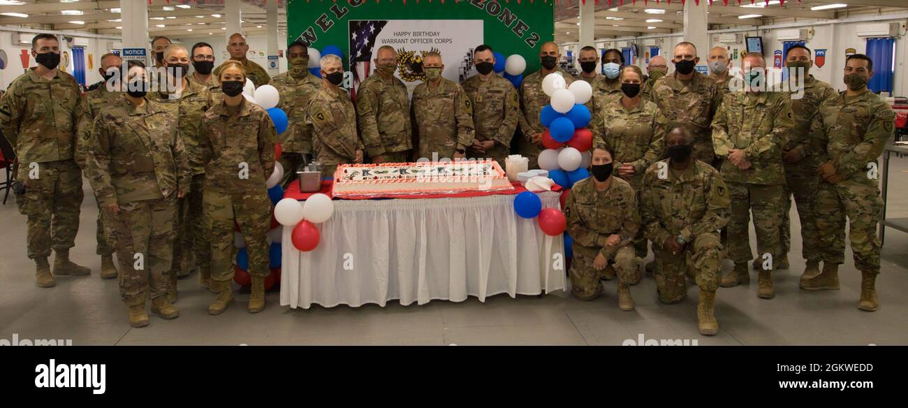 Warrant Officers from Task Force Spartan celebrate the 103rd birthday ...