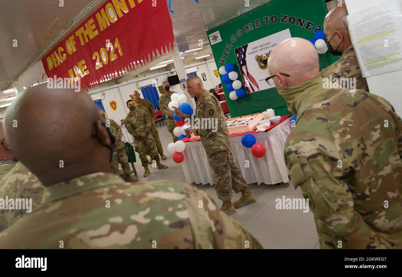 Warrant Officers from Task Force Spartan celebrated the 103rd birthday ...