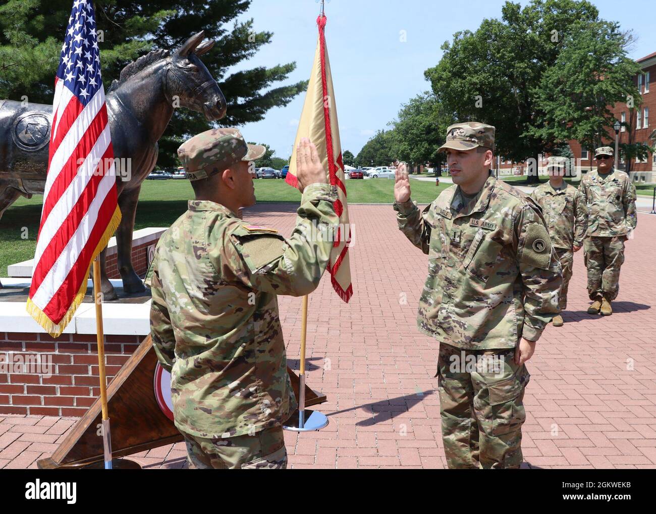 Capt. Marco Lara, commander, Headquarters and Headquarters Company, Special Troops Battalion ...