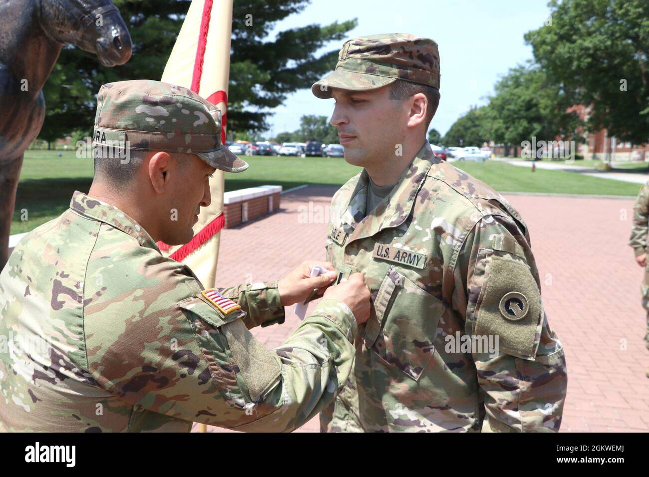 Capt. Marco Lara, commander, Headquarters and Headquarters Company, Special Troops Battalion ...