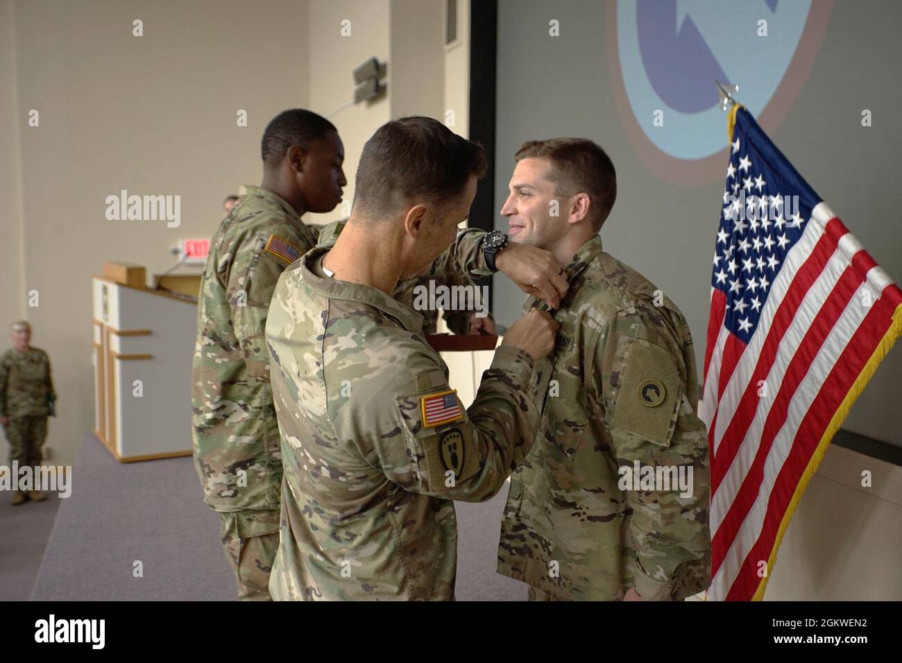 2nd Lt. Timothy Barile, executive officer, Headquarters and ...