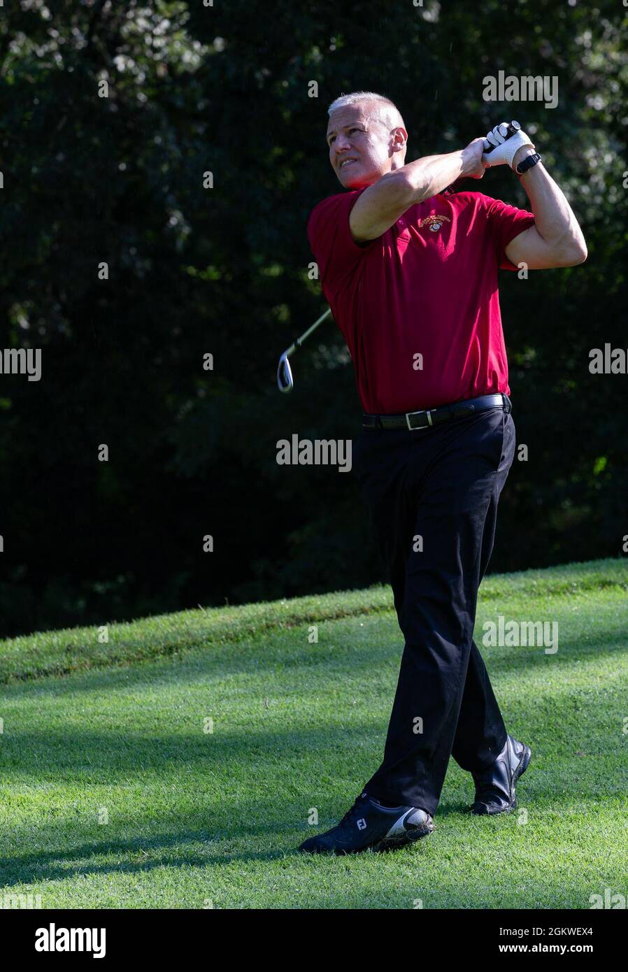 U.S. Marine Col. William C. Bentley III participates in the Veterans ...