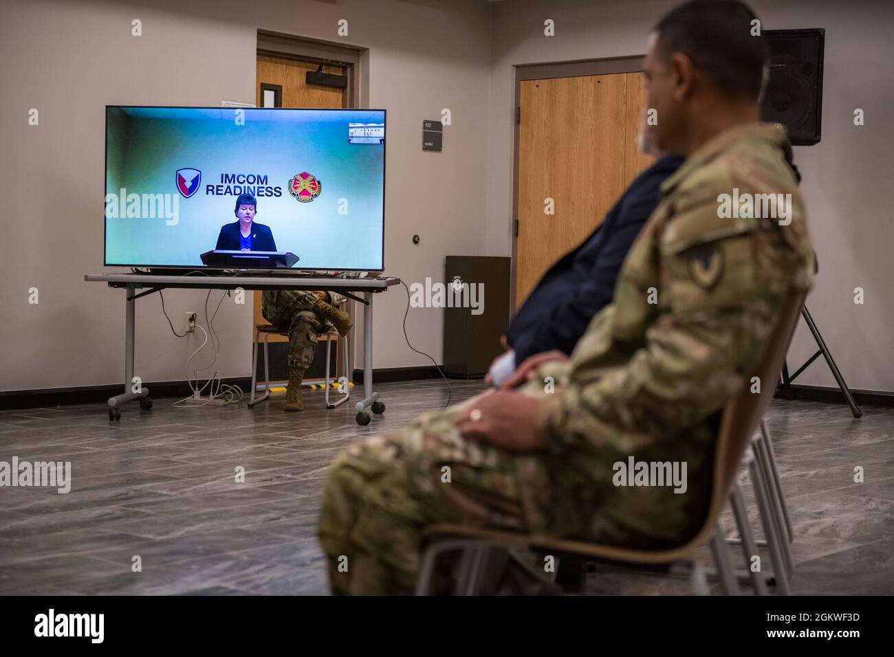 Ms. Brenda Lee McCullough, left, director of U.S. Army Installation ...