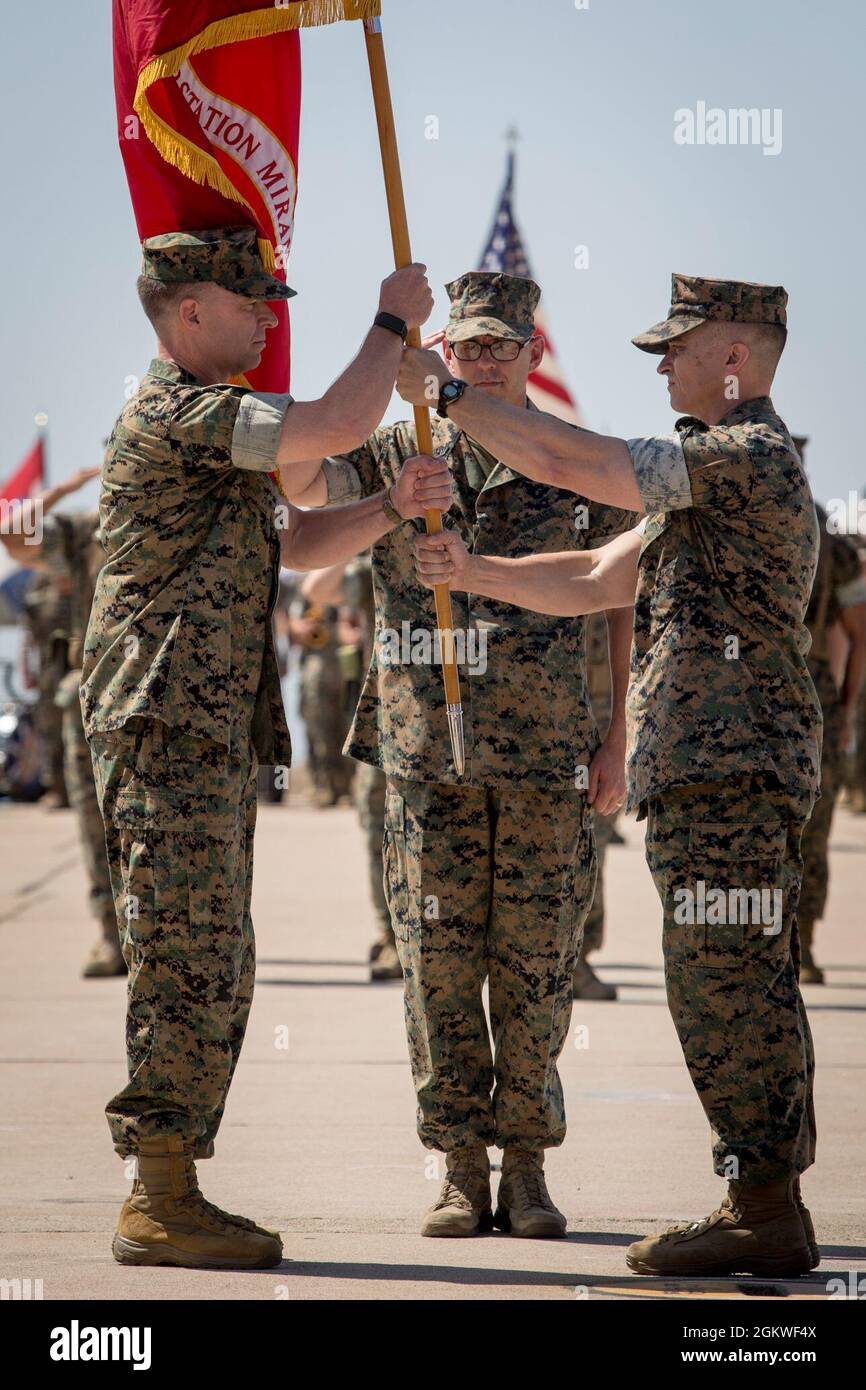 U.S. Marine Corps Col Charles B. Dockery, the outgoing commanding ...