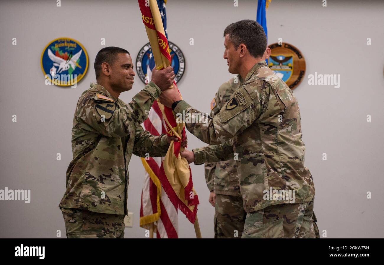 U.S. Army Christopher O’Gwin, right, former commander of Army Support ...