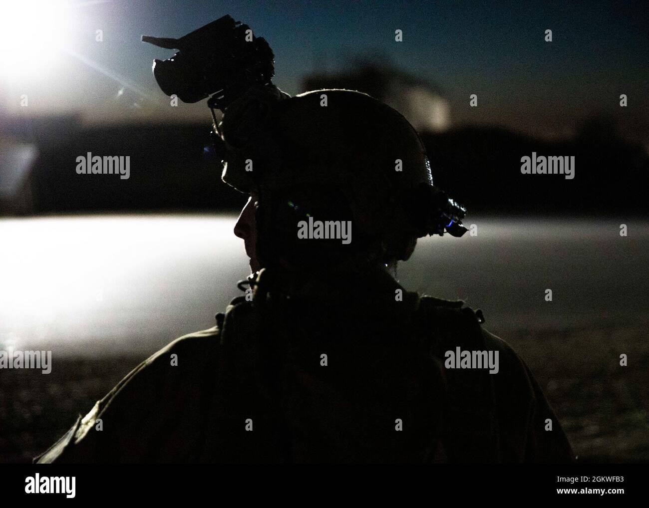 A Norwegian Soldier from Task Force Viking, pulls security by a road ...