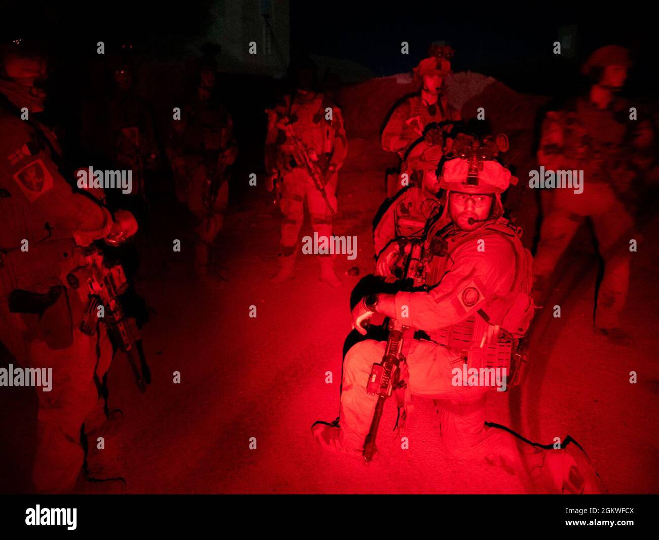 Norwegian Soldiers from Task Force Viking, prepare to conduct movement ...