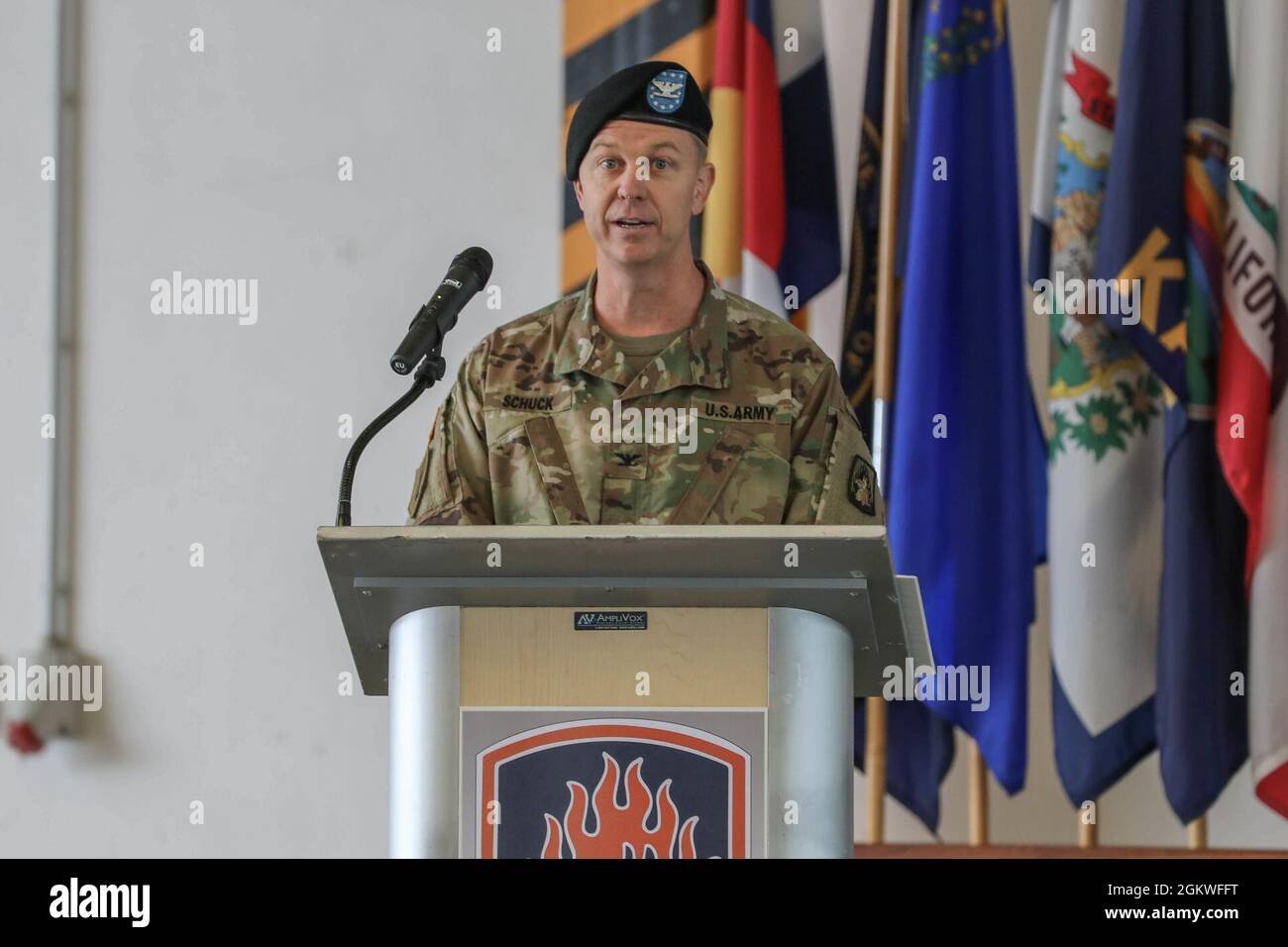 Col. Patrick Schuck, the incoming commander of 12th Combat Aviation ...