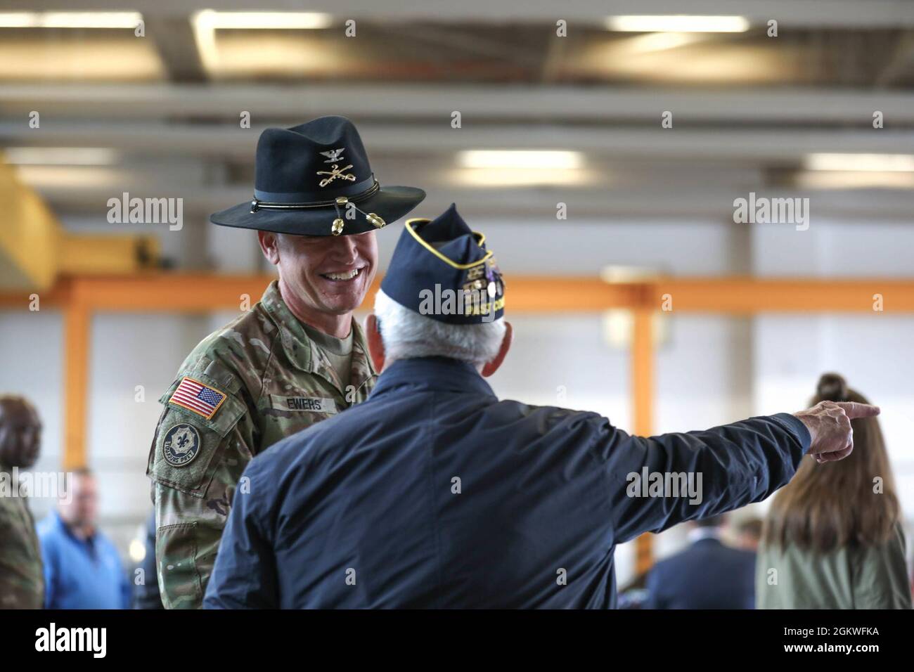 Col. Joseph Ewers, commander of 2nd Cavalry Regiment and Kenneth Aungst ...