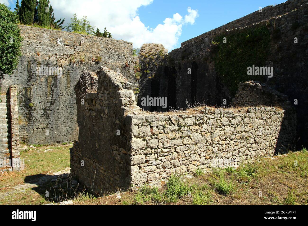 Spaniola. The ruins of the Spanish fortress in Herceg Novi, Montenegro ...