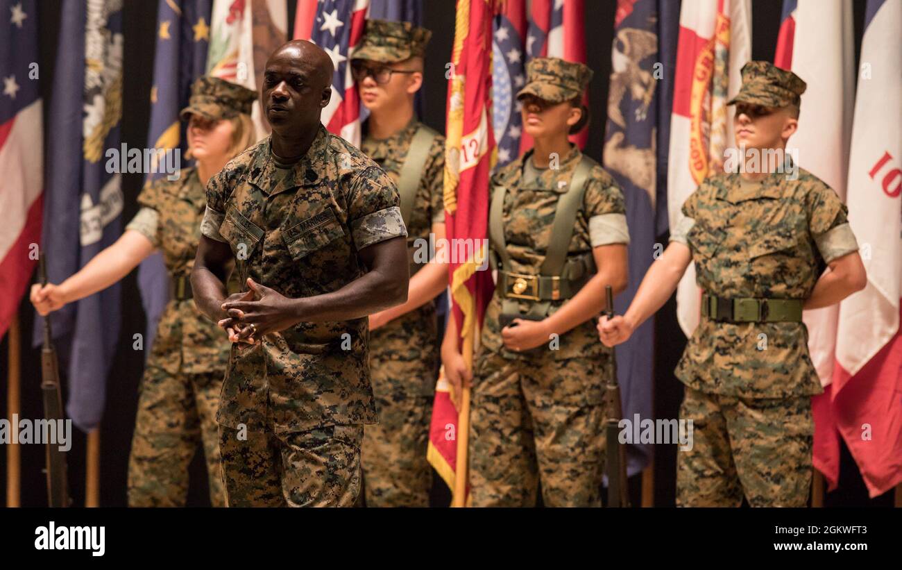 U.S. Marine Corps Sgt. Maj. Charles Tyler, the outgoing sergeant major ...