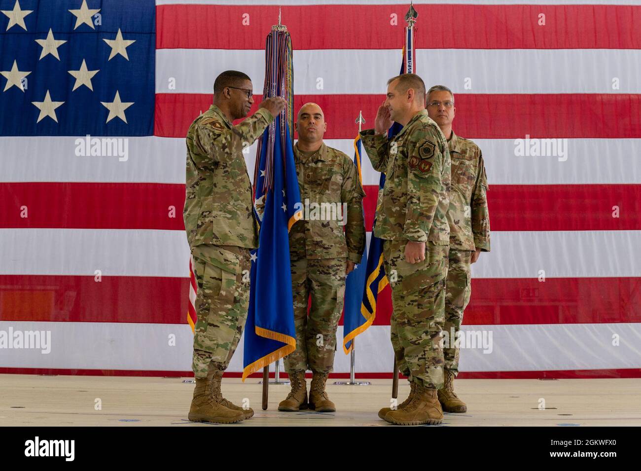 U.S. Air Force Col. Bryan Callahan, incoming 435th Air Ground ...