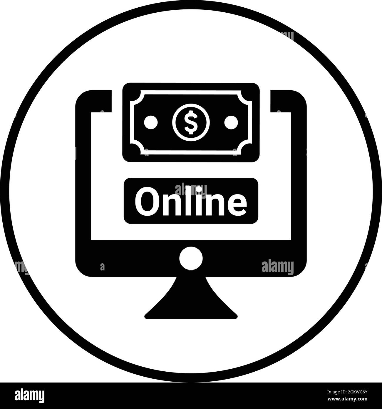 online earning icon - Vector EPS file. Perfect use for print media, web ...